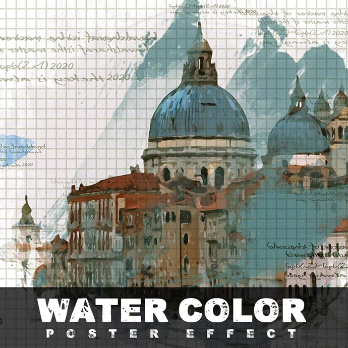 Water Color Poster Effect Photo Template – TwnDeals